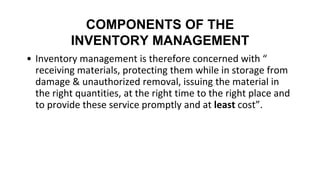 Inventory or stores management | PPTX