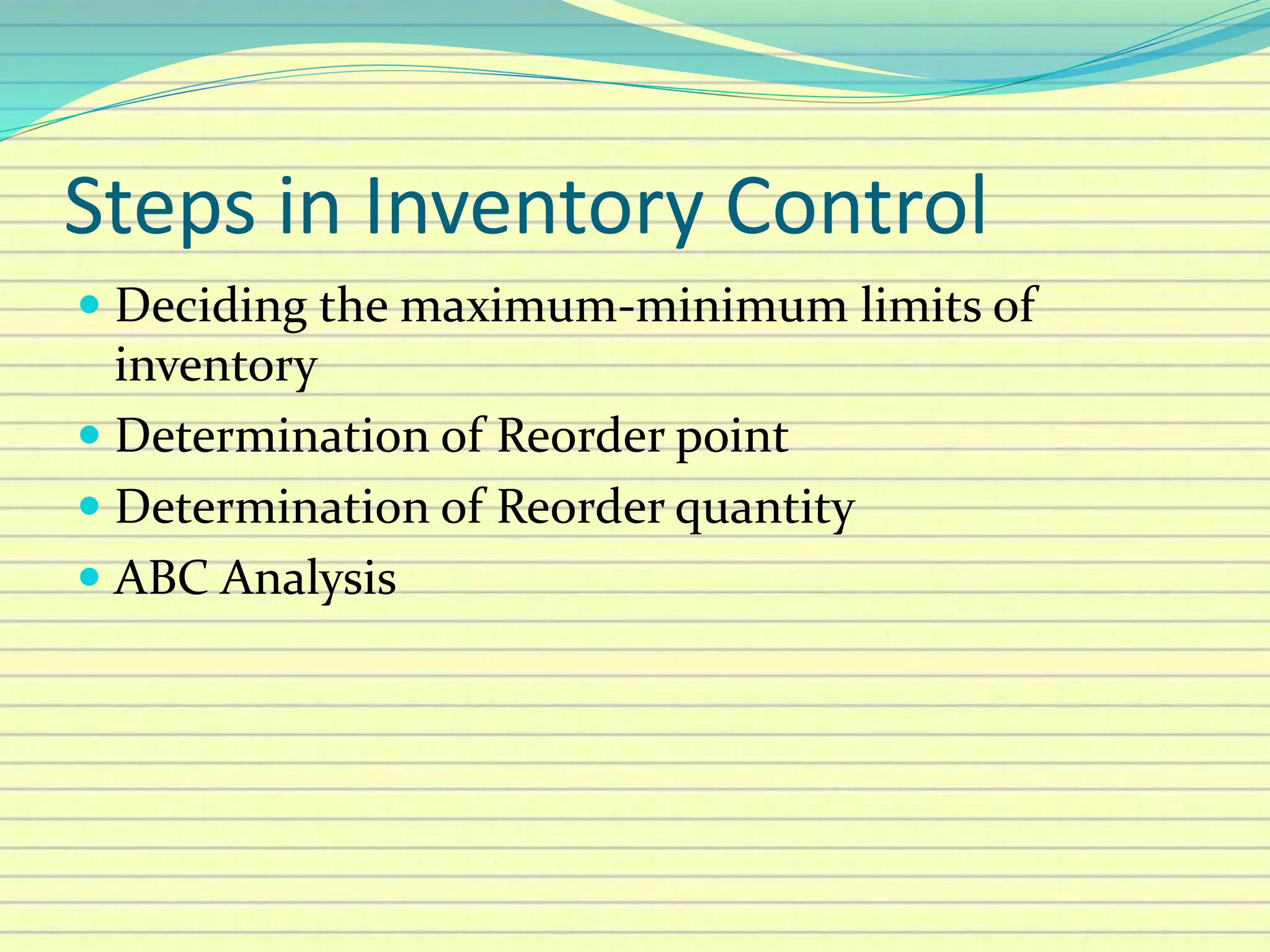 Inventory planning & control | PPTX