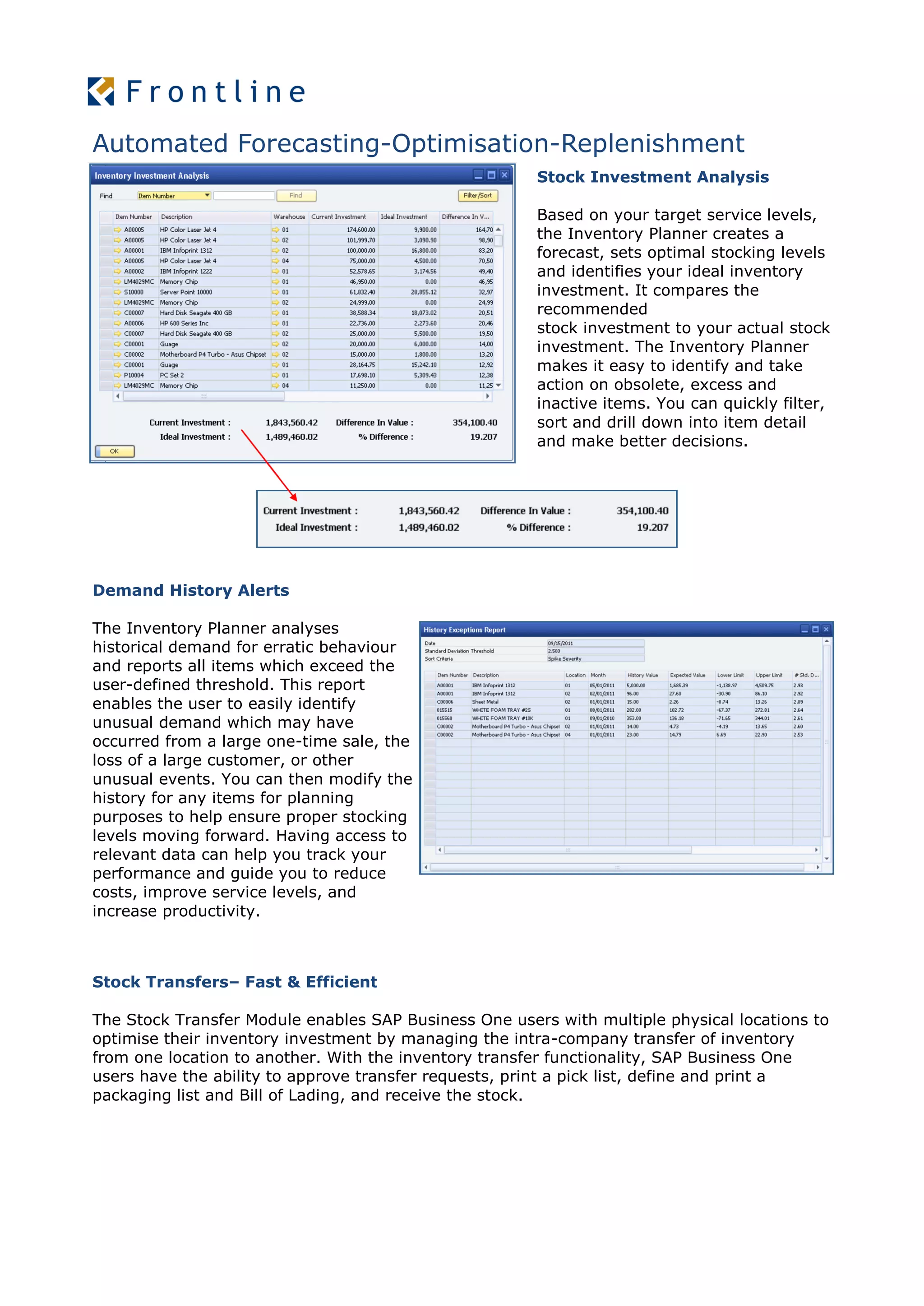 Inventory planning for sap business one | PDF