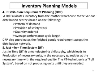 Inventory Planning & Mgt for inventory management | PPT