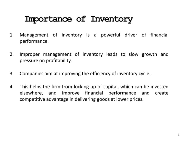 Inventory Planning & Mgt for inventory management | PPT