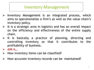 Inventory Planning & Mgt for inventory management | PPTX