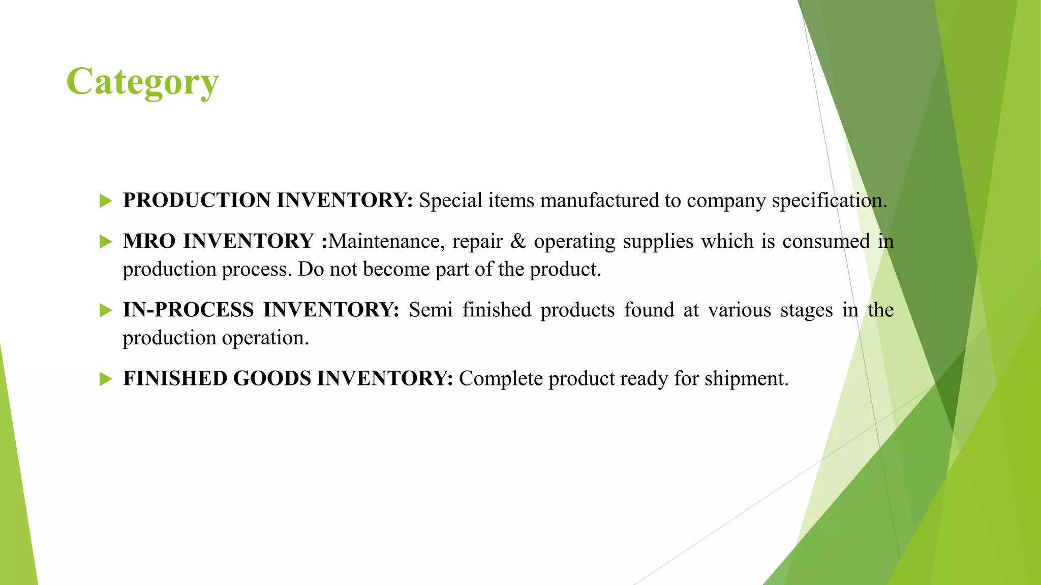 Inventory Management and Control, Production Planning and Control | PPTX