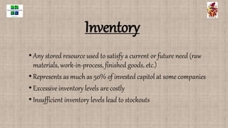 what is Inventory and its classification | PPTX