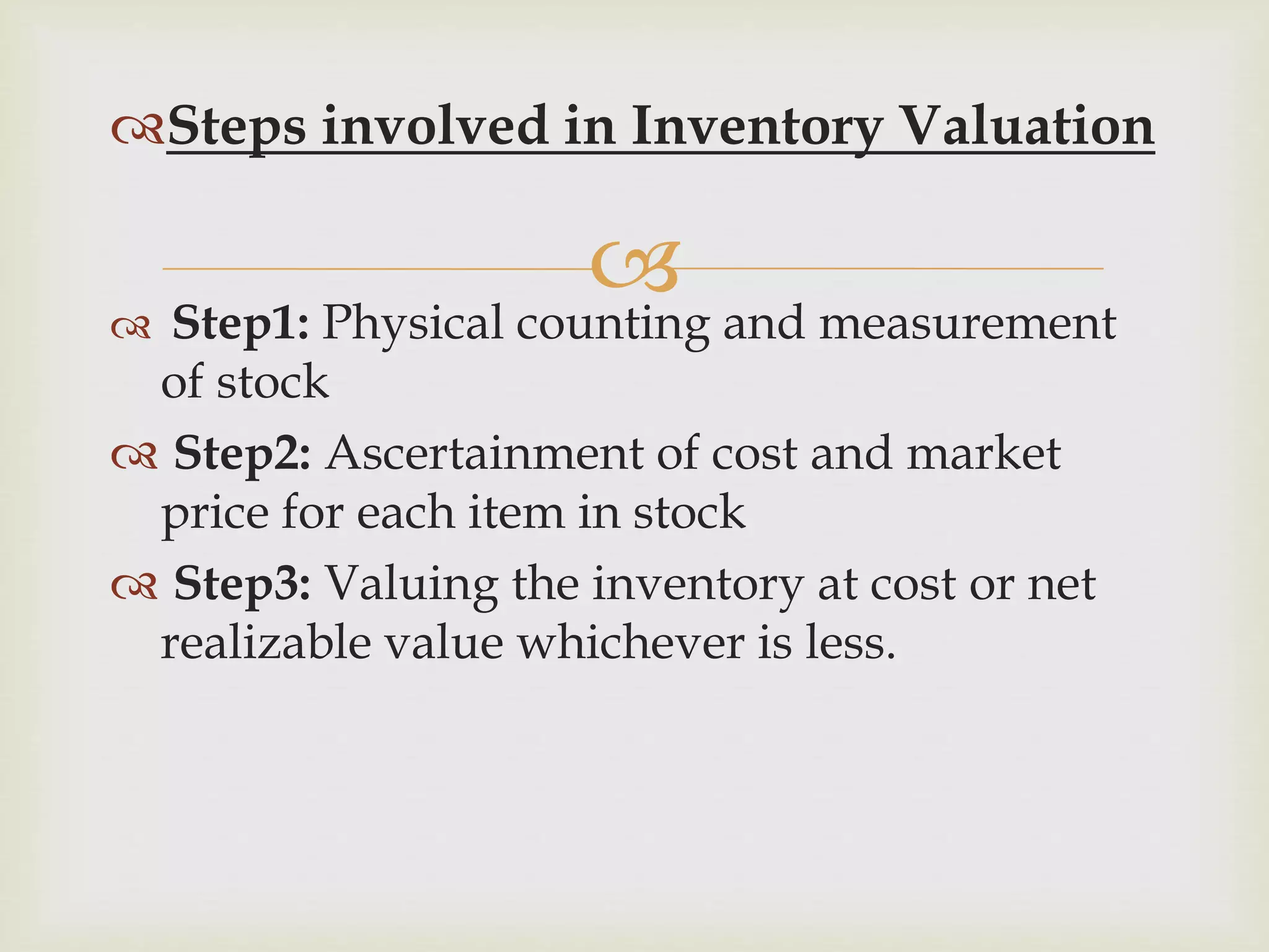 Inventory pricing & valuation | PPTX