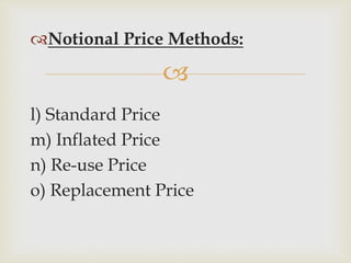 Inventory pricing & valuation | PPTX