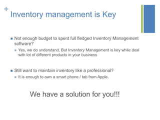 Inventory For Reseller - Inventory Management App in iPhone & iPad | PPT