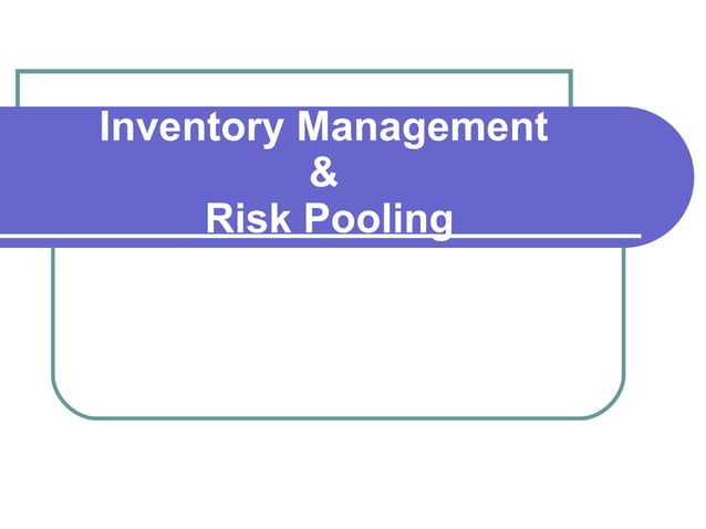 Inventory & Risk Pooling.pdf