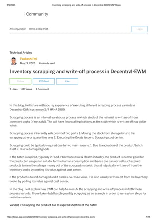 Inventory scrapping and write-off process in Decentral-EWM _ SAP Blogs.pdf
