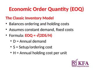 Inventory System with EOQ and ABC Analysis | PPT