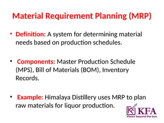 Inventory System Presentation with EOQ , MRP and ABC Analysis | PPTX