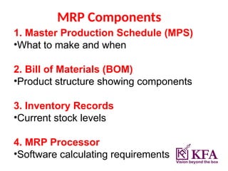 Inventory System Presentation with EOQ , MRP and ABC Analysis | PPTX