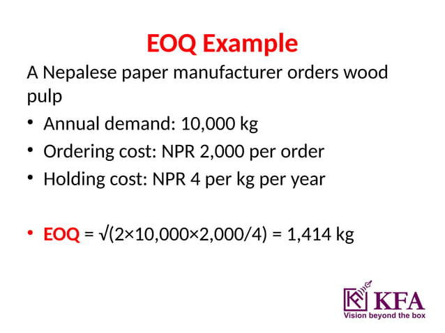 Inventory System Presentation with EOQ , MRP and ABC Analysis | PPTX