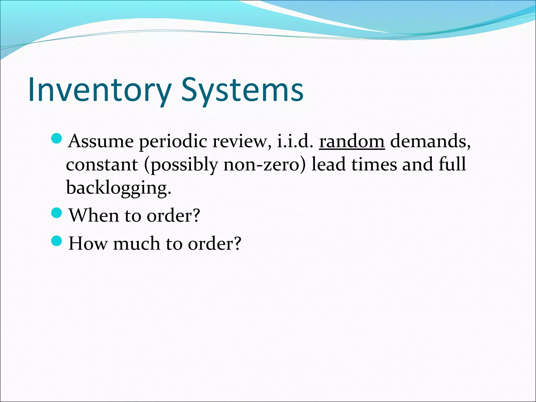 Inventory systems | PPT