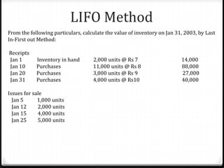 Inventory valuation amit | PPTX