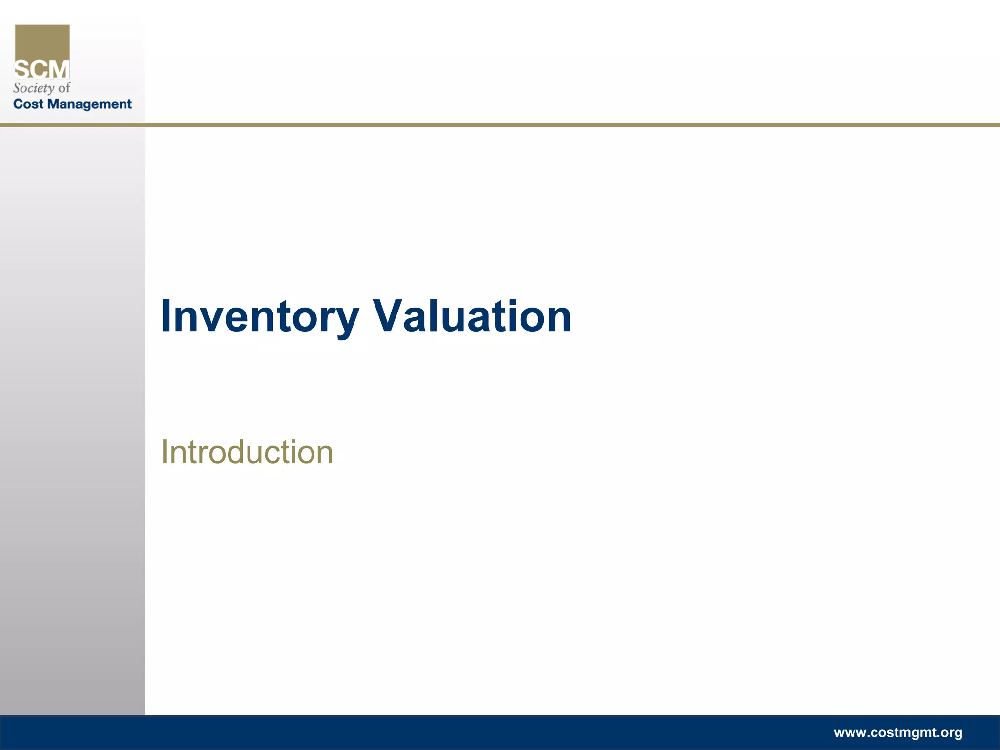 Inventory valuation - Introduction | PPT