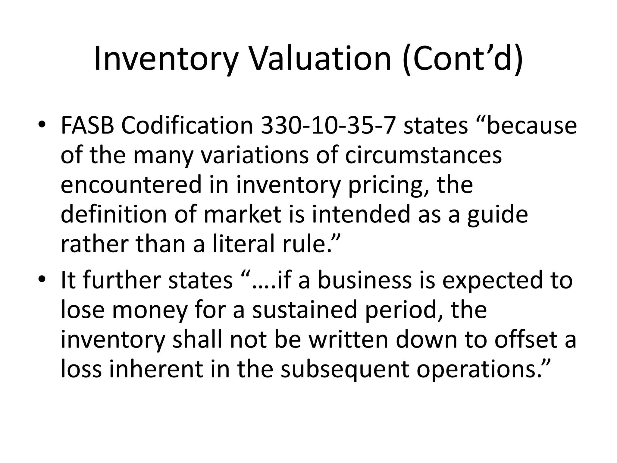 Inventory Valuation Methodologies for Agriculture Inventories | PDF