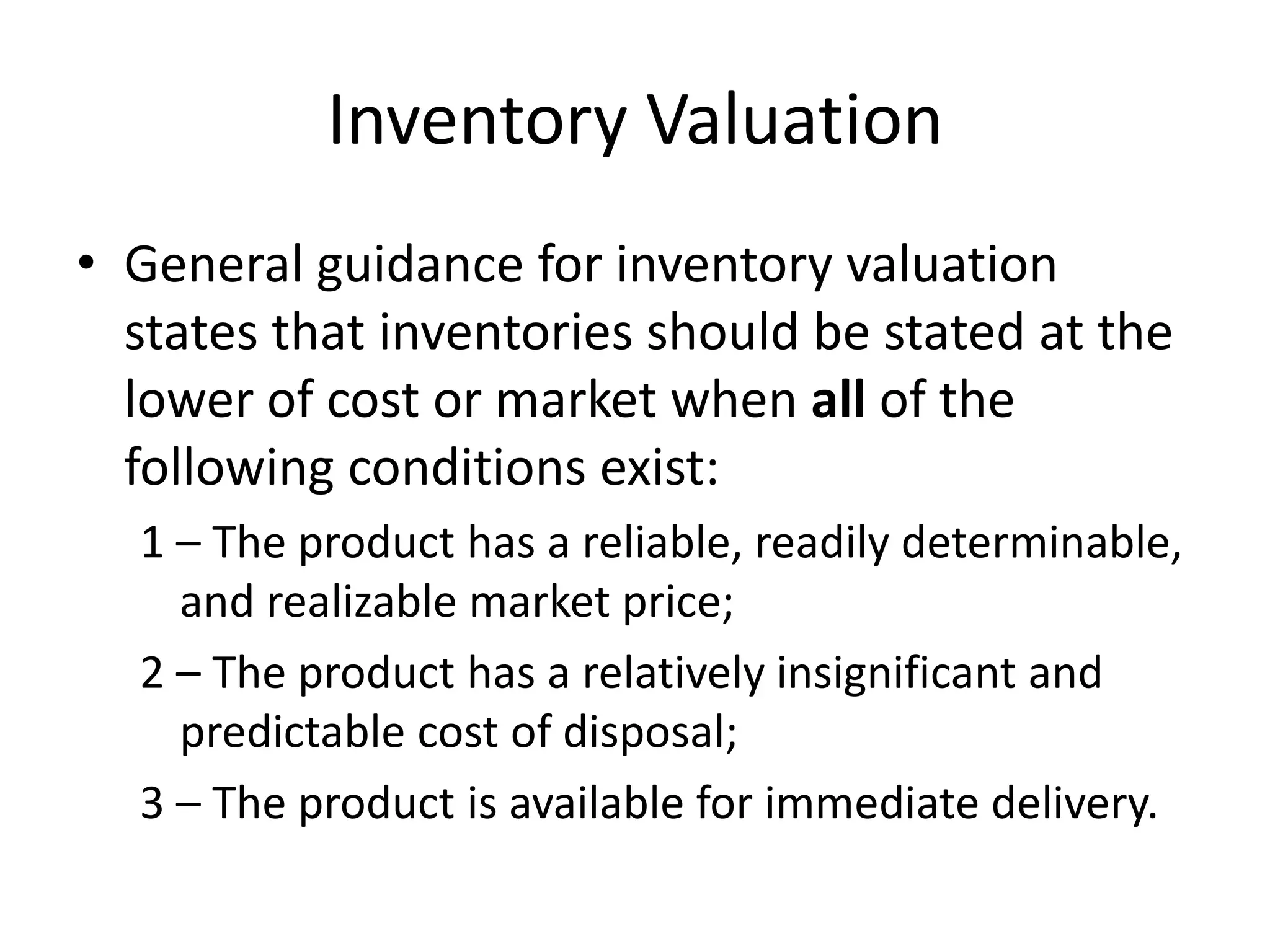 Inventory Valuation Methodologies for Agriculture Inventories | PDF