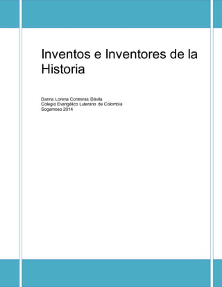 Inventos e inventores de la historia | DOCX