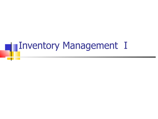 Inventry Management | PPT