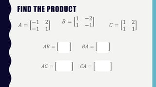 Inverse of A Matrix | PPTX