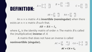 Inverse of A Matrix | PPTX