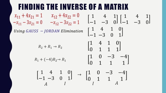 Inverse of A Matrix | PPT | Free Download