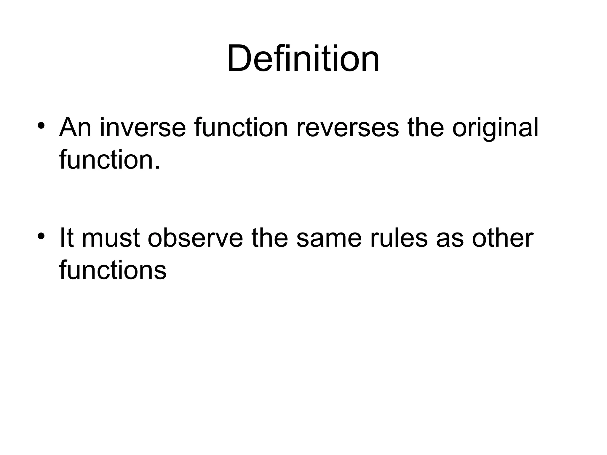 Inverse functions 13 | PPT