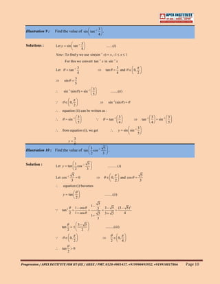 Inverse circular function | PDF