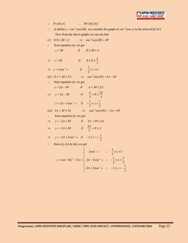 Inverse circular function | PDF | Physics | Science