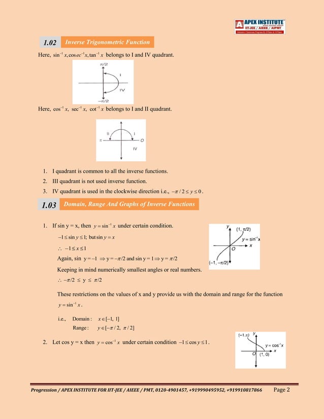 Inverse circular function | PDF | Physics | Science