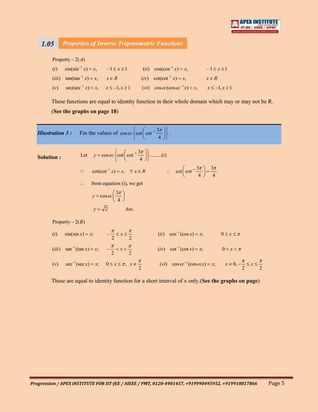 Inverse circular function | PDF | Physics | Science
