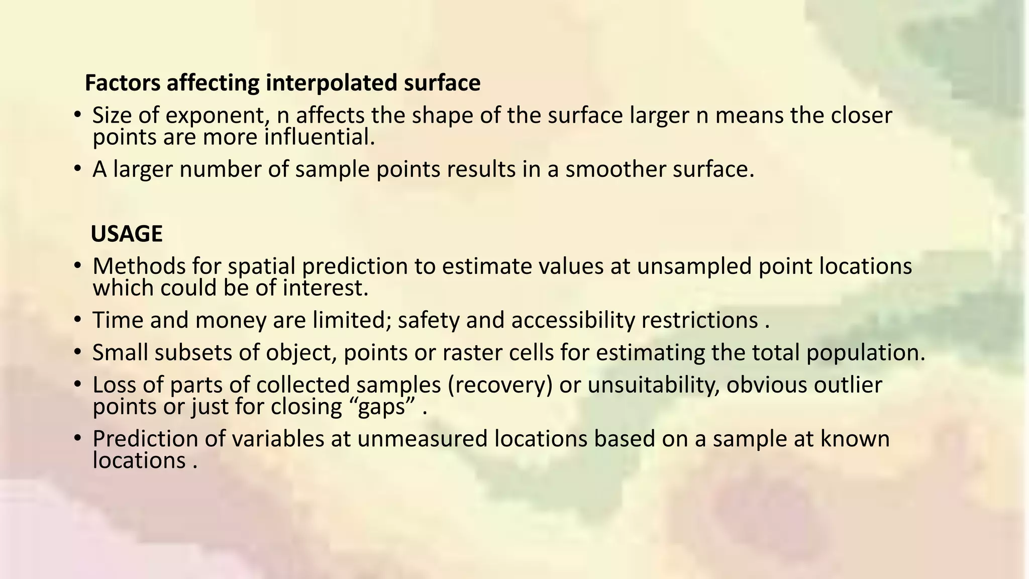 Inverse distance weighting | PPTX