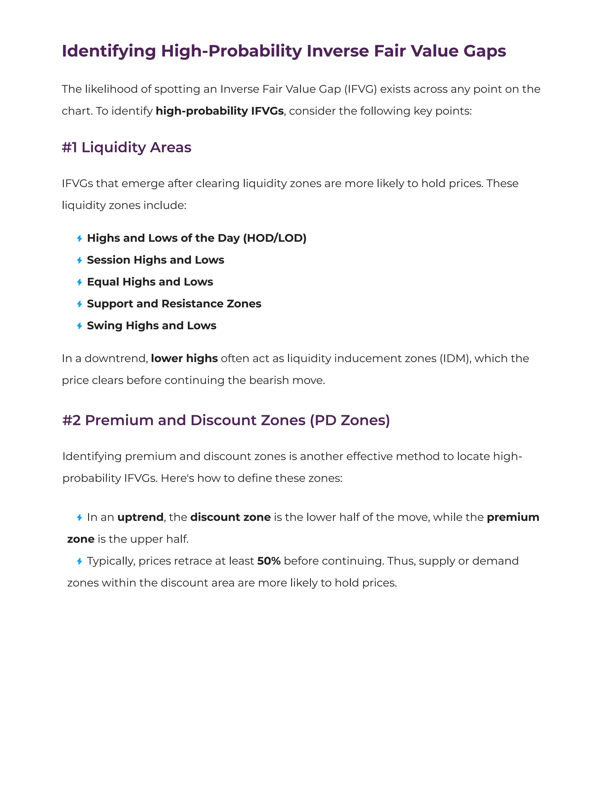 Inverse Fair Value Gap (IFVG) in ICT Trading Strategies - Guide | PDF
