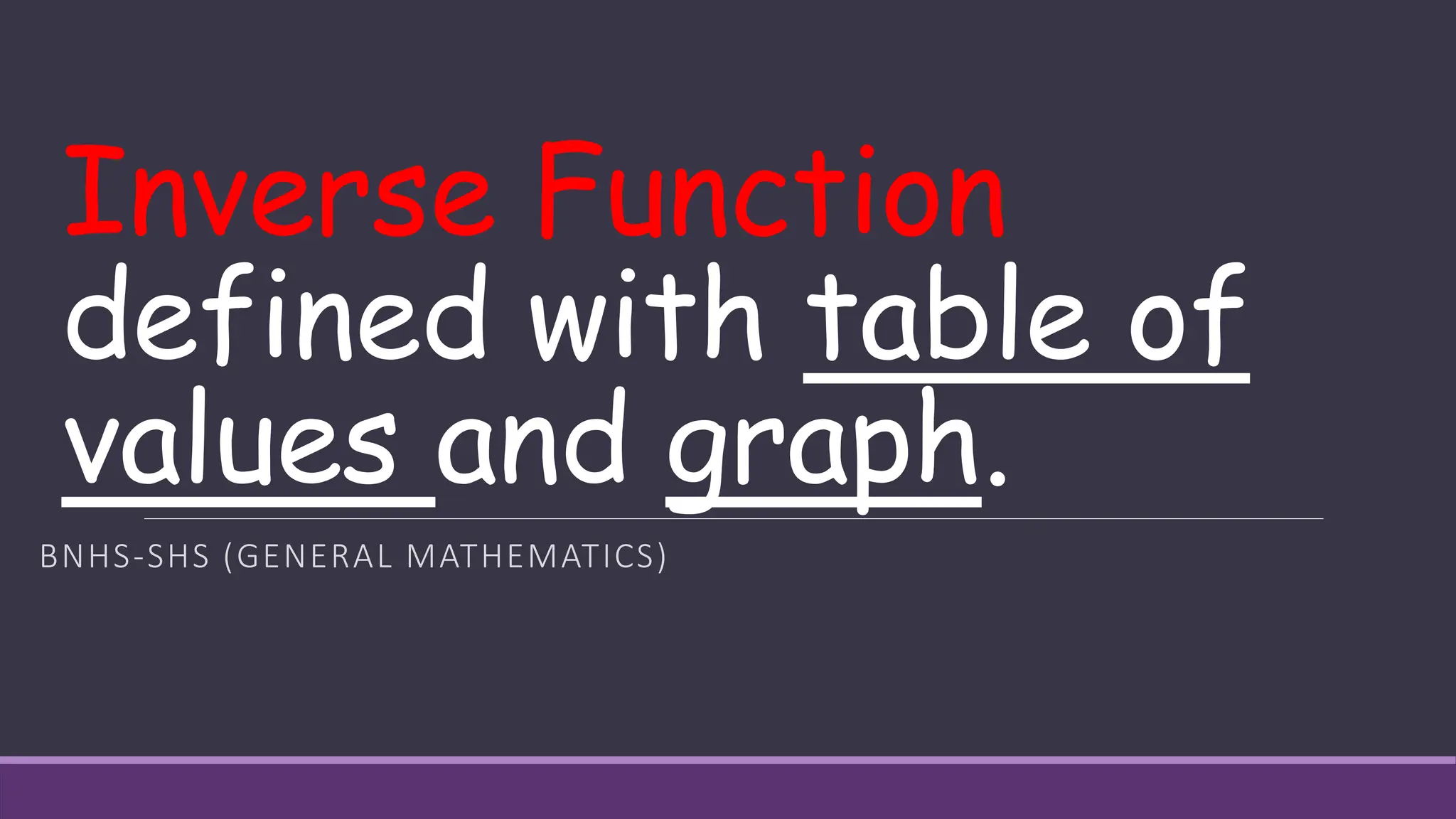 Inverse Function defined with table of values and.pptx
