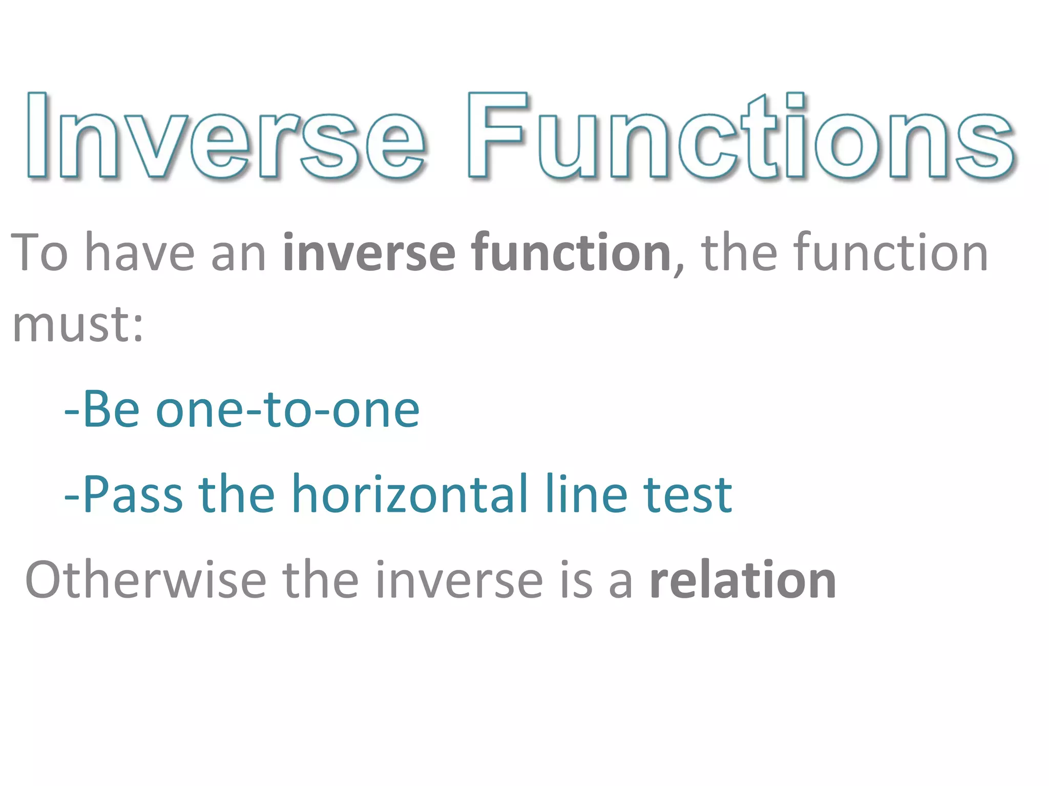 Inverse Functions | PPT
