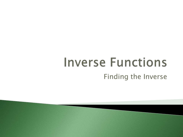 Inverse Functions | PPTX