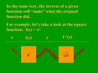 Inverse functions | PPT