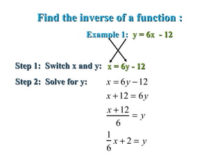 Inverse functions | PPT