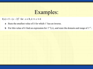 Inverse Functions, one to one and inverse functions | PPT