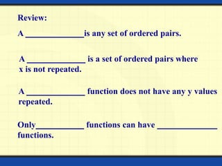 Inverse Functions, one to one and inverse functions | PPT
