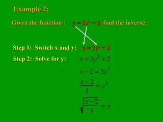 Inverse functions 1.6 | PPT | Chemistry | Science
