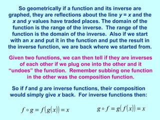 Inverse functions (2) | PPT