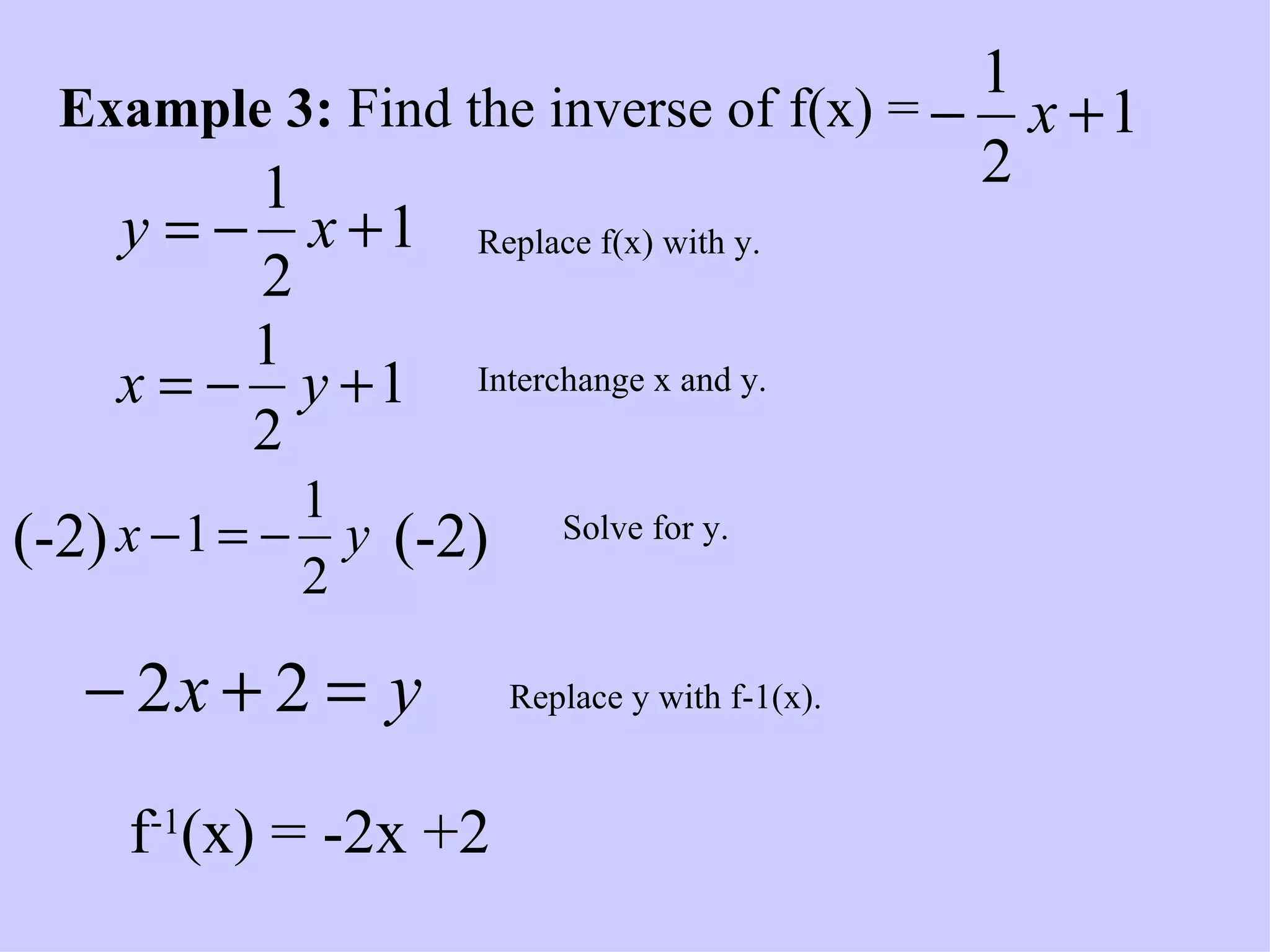 Inverse functions and relations | PPT
