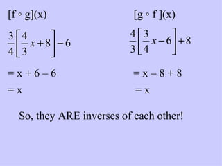 Inverse functions and relations | PPT
