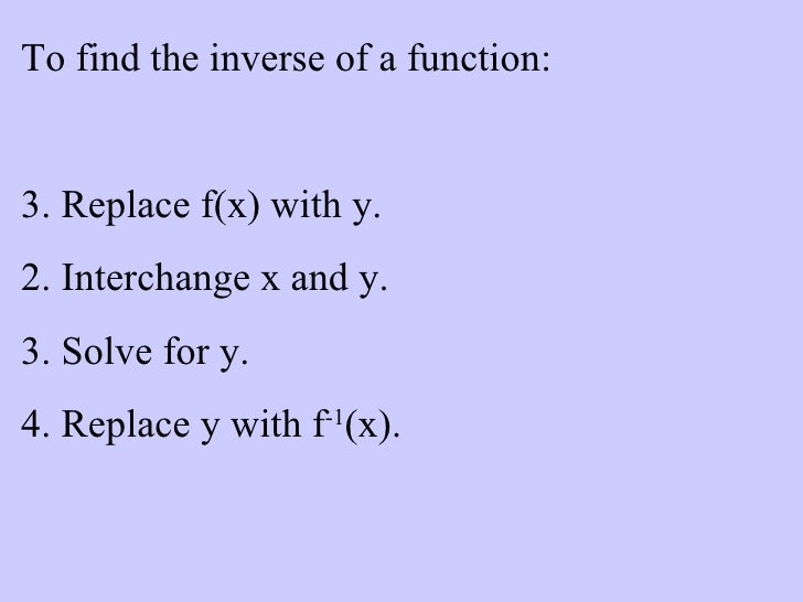 Inverse functions and relations