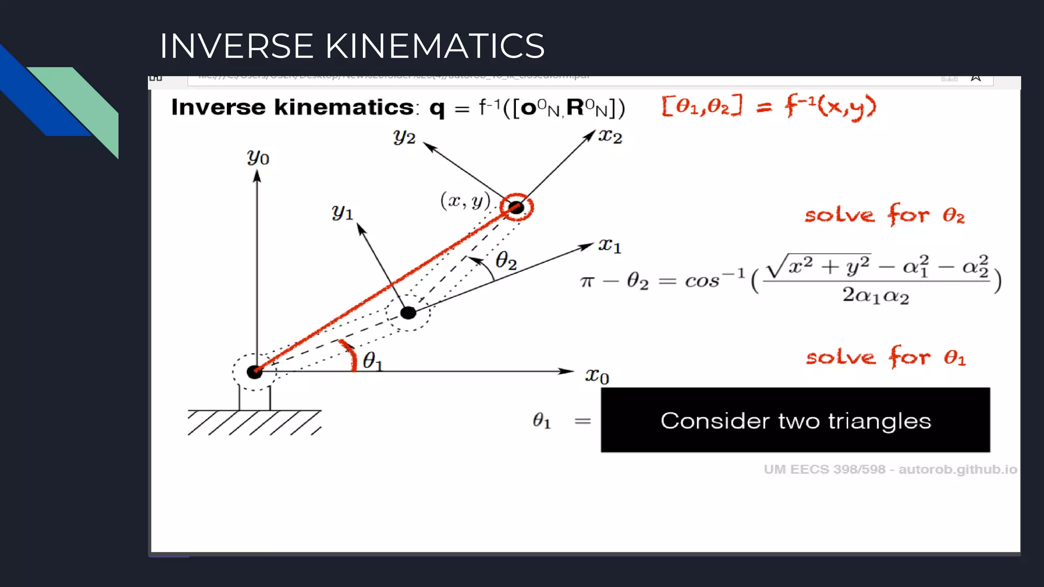 Inverse Kinematics | PDF