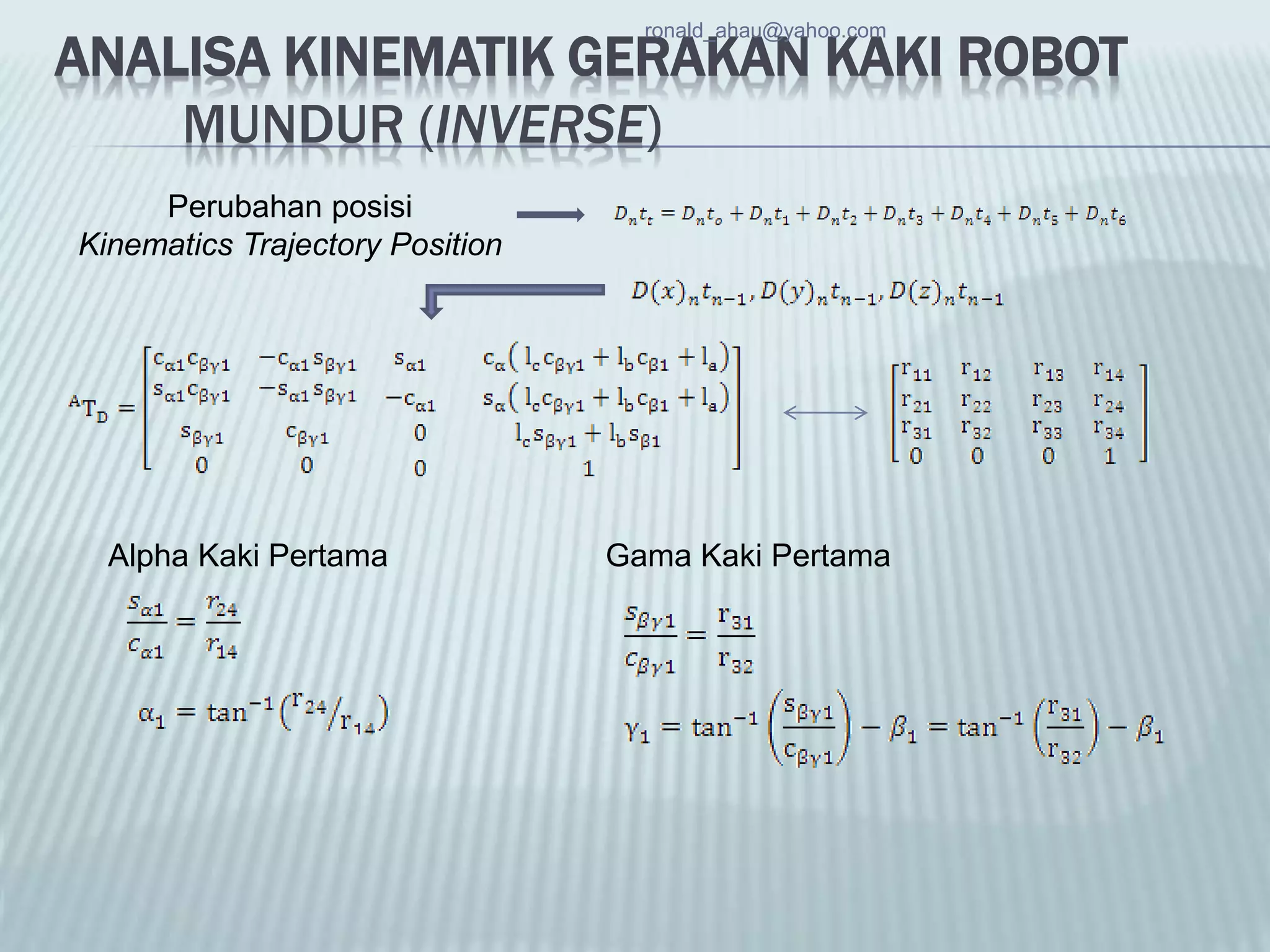 Inverse kinematik animaloid robot | PPTX