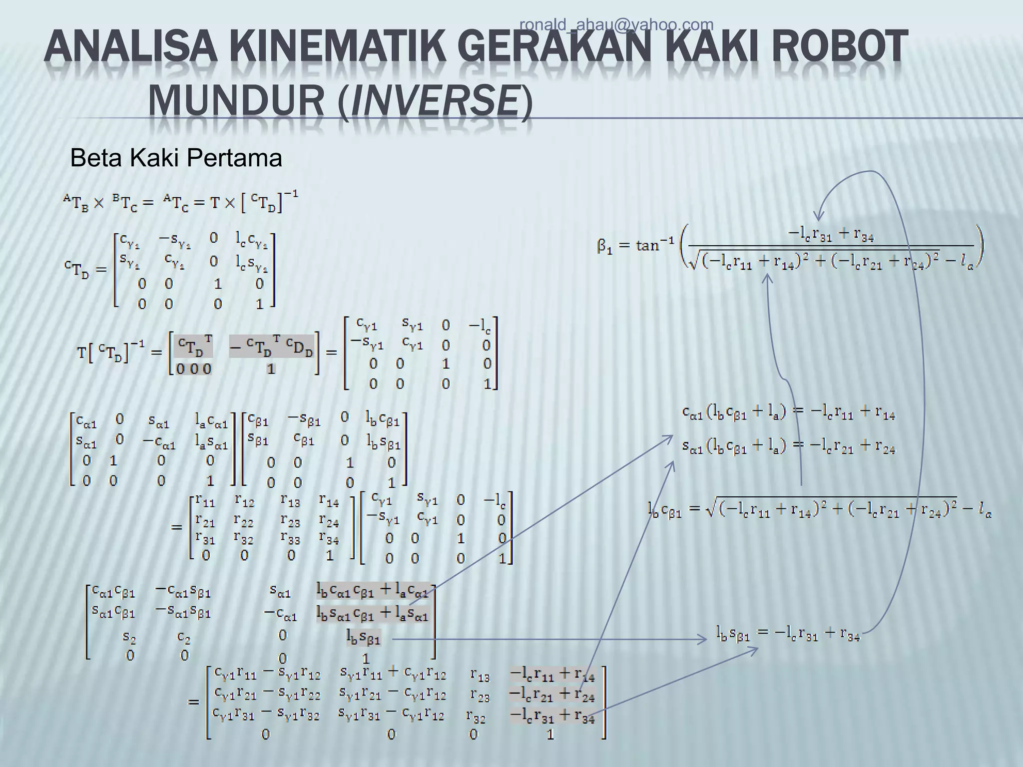 Inverse kinematik animaloid robot | PPTX