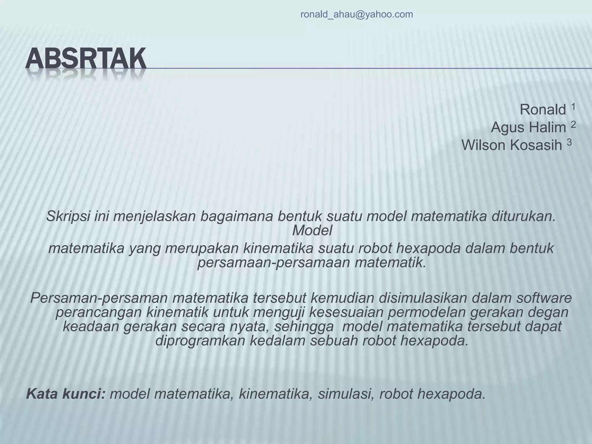 Inverse kinematik animaloid robot | PPTX